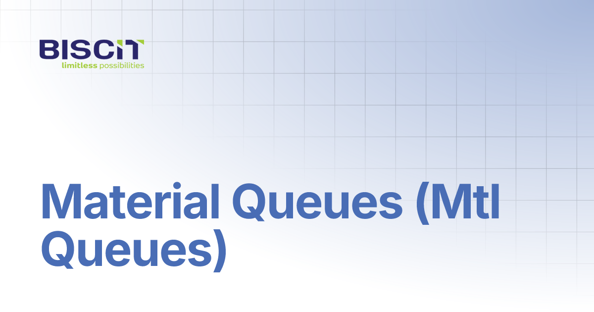 Material Queues (Mtl Queues) | Epicor Kinetic Warehouse | BISCIT