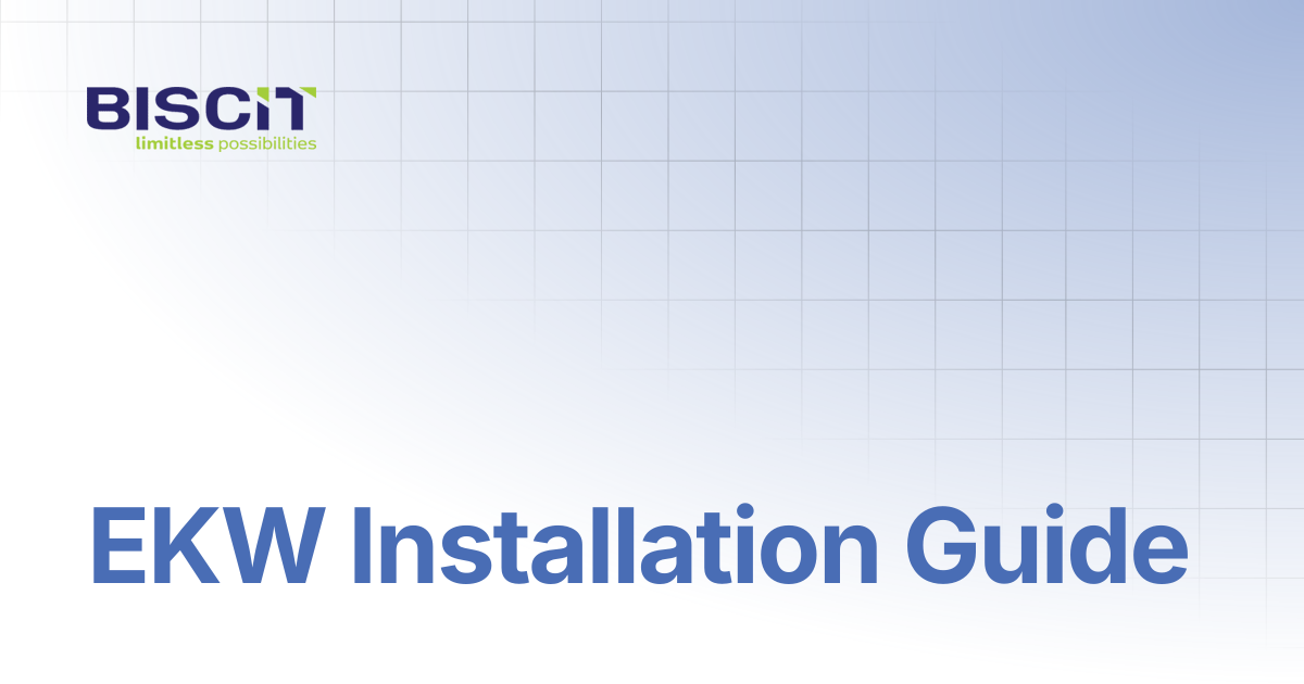 EKW Installation Guide | Epicor Kinetic Warehouse | BISCIT